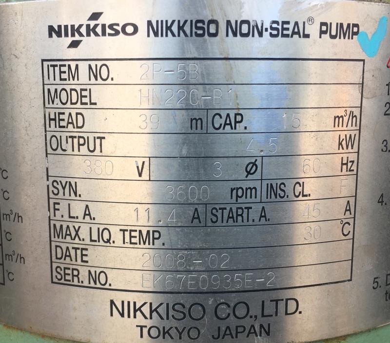 日本 日機裝 NIKKISO HN22C-B1 無軸封防爆幫浦~(有多種型號)化工產業 | 露天市集 | 全台最大的網路購物市集