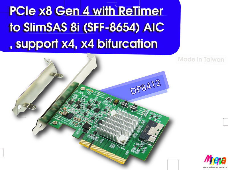 PCIe x8 Gen4+ReTimer to SlimSAS 8i, support x4,x4bifurcation | 露天市集 | 全 ...