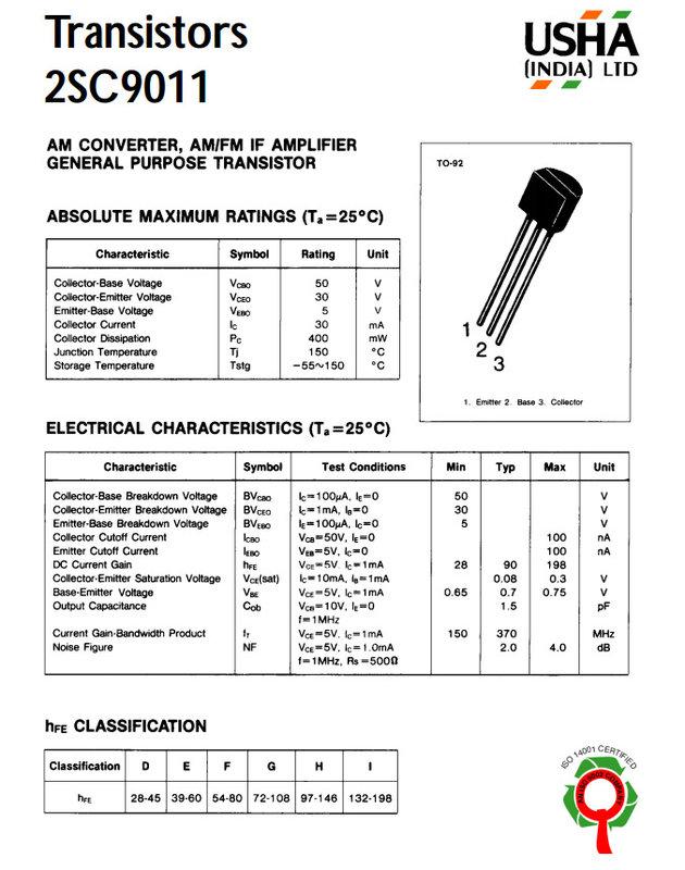 【DIY_LAB#576】(10個)電晶體 S9011/2SC9011(TO-92）NPN 30V 370MHz(現貨) | 露天市集 | 全 ...