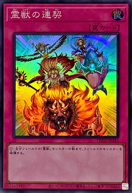 【崇文社】韓紙 遊戲王 TW01-JP143 靈獸的連契 (亮面) 初期傷*微白邊 搜SPTR-JP032 | 露天市集 | 全台最大的網路購物市集