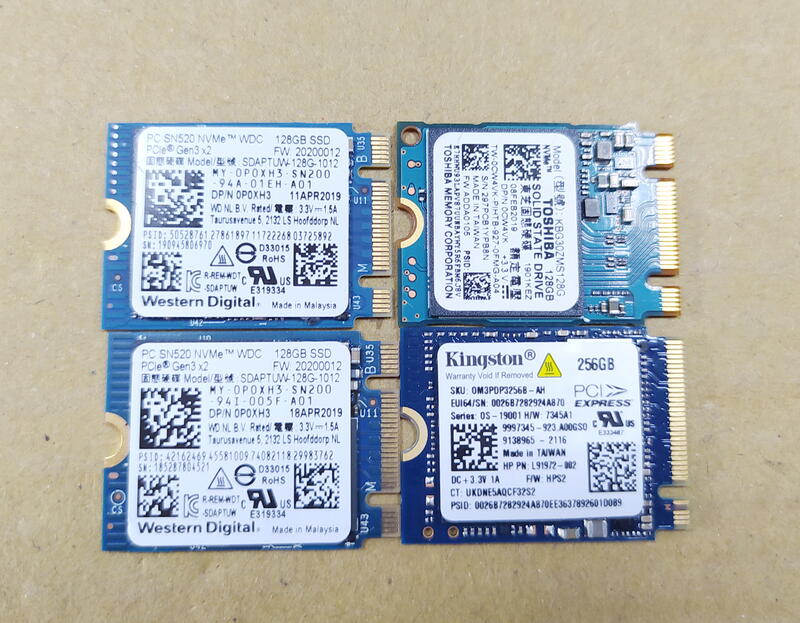 M.2 2230 PCIE NVMe SSD 128GB / 256GB 固態硬碟 (廠牌隨機出貨) | 露天市集 | 全台最大的網路購物市集