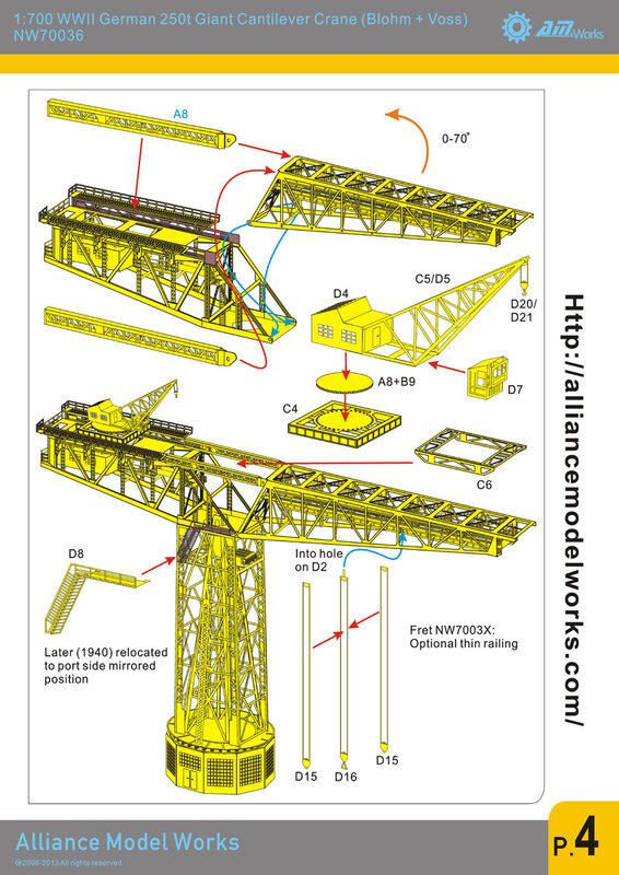 Alliance Model Works NW70036 1/700 二戰情景系列二戰德國海軍250噸巨型吊車博隆福斯 | 露天市集 | 全台 ...
