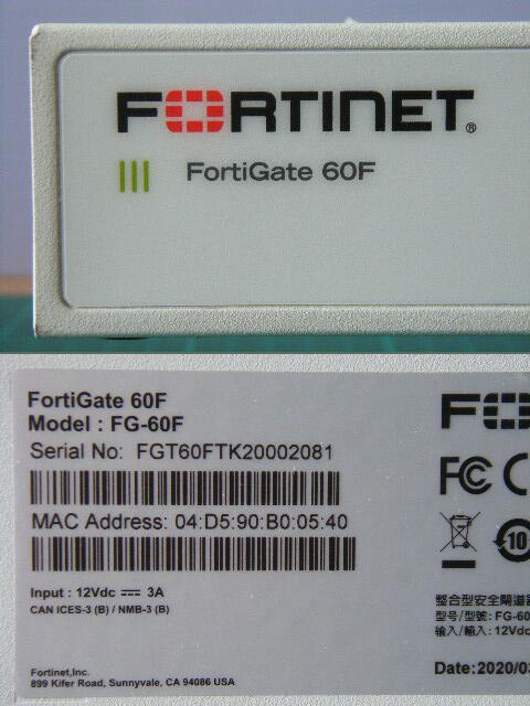 Fortinet Fortigate 60F FG-60F UTM Firewall 附原廠電源 授權至 2025/26 | 露天市集 | 全 ...