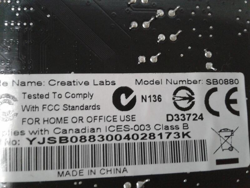 創憶電腦 】Sound Blaster SB0880 PCIE介面 音效卡 直購價 350元 | 露天市集 | 全台最大的網路購物市集