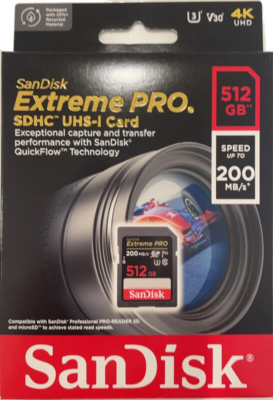 SanDisk 512G 512GB SDXC【200MB】Extreme Pro SD U3 4K UHS 相機記憶卡 | 露天市集 | 全 ...