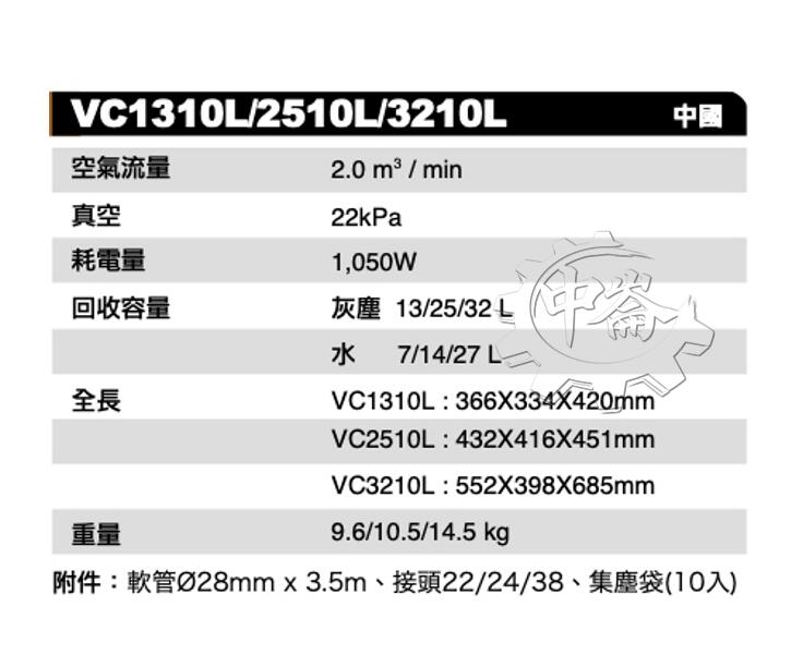 ＊中崙五金【附發票】牧田 連動式乾溼兩用吸塵器 VC1310L/ VC2510L / VC3210 可接集塵式電動工具 | 露天市集 | 全台 ...
