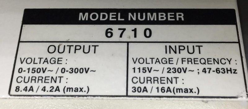 科達電儀 (已售出) 華儀EXTECH AC Power Source 6710 線性可程式交流電源供應器 1kVA | 露天市集 | 全台最 ...