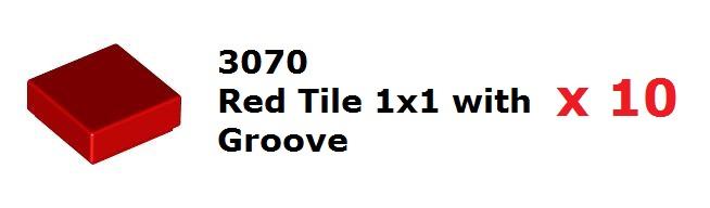 【磚樂】10個一組 LEGO 樂高 3070b 307021 Tile 1x1 with Groove 紅色 平滑板 | 露天市集 | 全台最 ...