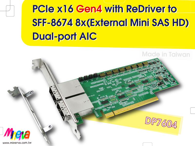 PCIe x16 4.0 with ReDriver to SFF-8674 8x(External MiniSASHD | 露天市集 | 全 ...