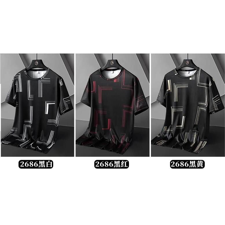 【miki 精選】【M-9XL】大尺碼T恤男 短袖衣服 T恤男 男裝 冰絲T恤 夏天新品印花圓領運動上衣 短t | 露天市集 | 全台最大的網路購物市集