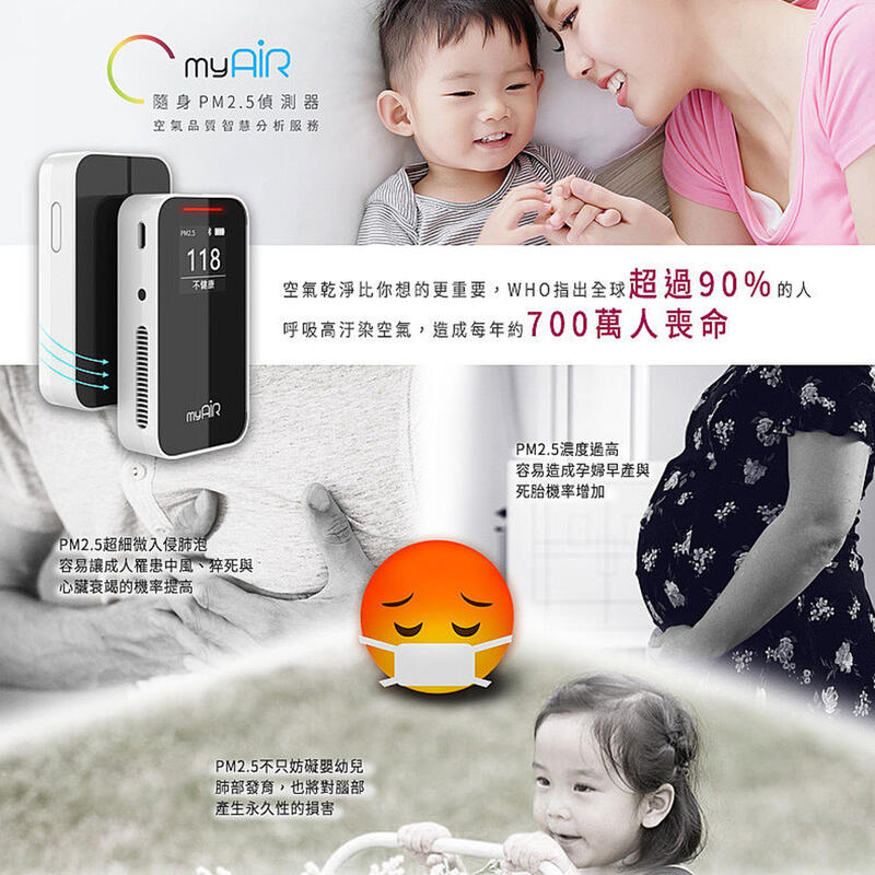 TWM myAir S1 PM2.5 偵測器 現貨 攜帶型 雷射 空氣偵測 攜帶偵測 福利品【ET手機倉庫】 | 露天市集 | 全台最大的網路購物市集