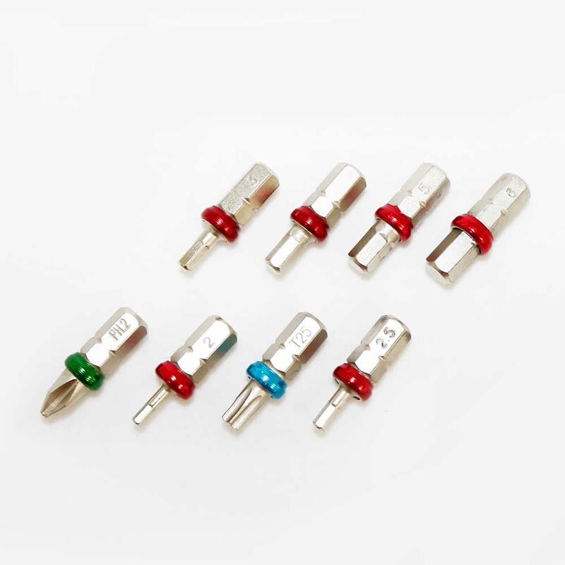 【速度公園】711L 職人工廠 HEX 1/4" 棘輪扁頭板手/彩色BIT頭8件組 台灣製造 | 露天市集 | 全台最大的網路購物市集