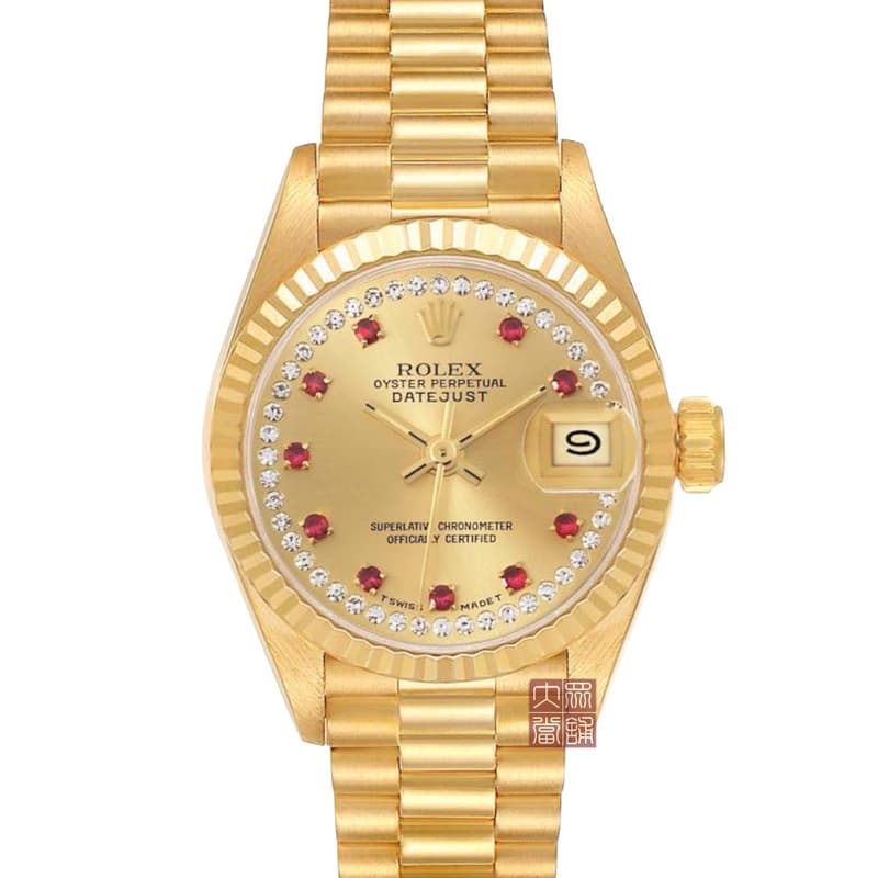 【大眾名錶】ROLEX勞力士 69178 Datejust 蠔式女錶 18K金 紅寶多層鑽面盤 原廠 大眾當舖B1094 | 露天市集 | 全 ...