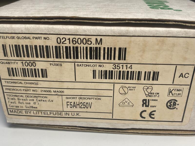 Littelfuse / LF 5A 250V 216 系列 (F快熔) 5x20mm 陶瓷保險絲 1顆1標 | 露天市集 | 全台最大的網路購物市集