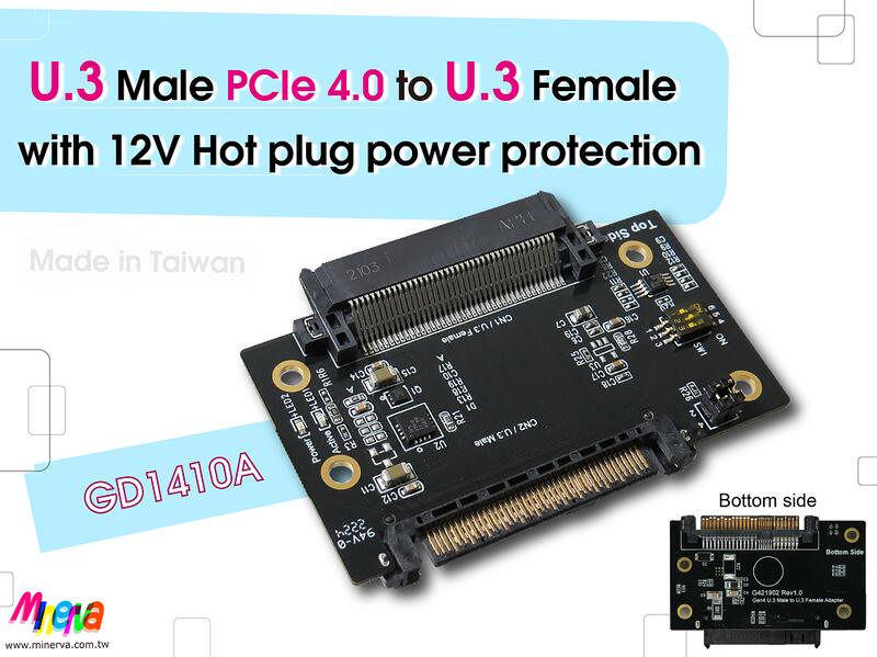 U.3 公頭 PCIe 4.0 to U.3 母頭 with Hot Plug Power protection | 露天市集 | 全台最大的網路購物市集