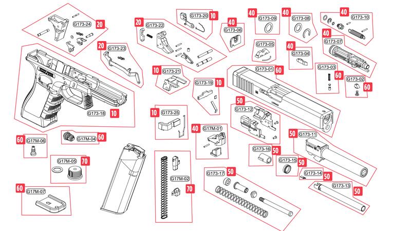 【客服登】GHK Glock 17 G17 爆炸圖 分享 也能訂購零件 歡迎點入看詳情 維修 生存遊戲 # | 露天市集 | 全台最大的網路購物市集
