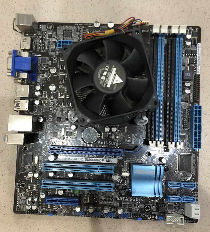 1155腳位。P8Q67-M DO_BM6660 /BP6260+ i3-2100 CPU +4G，含擋板。 二手良品。 | 露天市集 | 全 ...