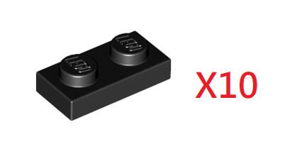 【磚樂】10個一組 LEGO 樂高 3023 302326 Plate 1x2 黑色 薄板 | 露天市集 | 全台最大的網路購物市集
