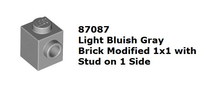 【磚樂】LEGO 樂高 87087 4558953 Brick 1x1 with Stud 淺灰單邊側接 | 露天市集 | 全台最大的網路購物市集