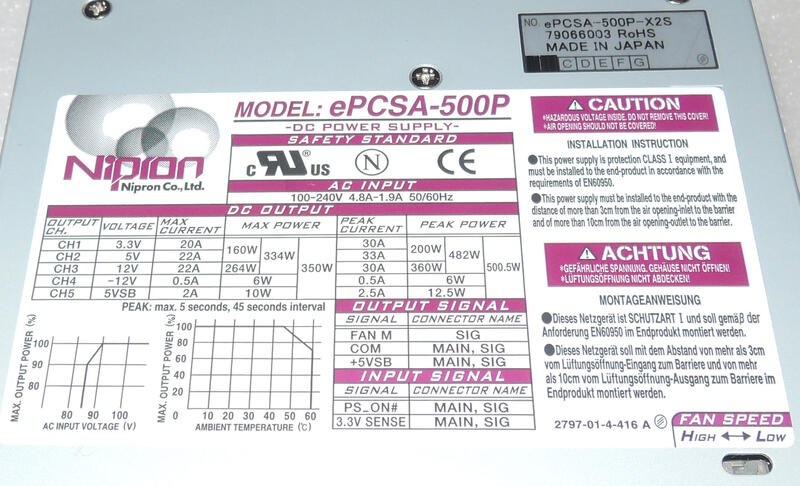 【Monster】Nipron ePCSA-500P-X2S 500.5W | 露天市集 | 全台最大的網路購物市集