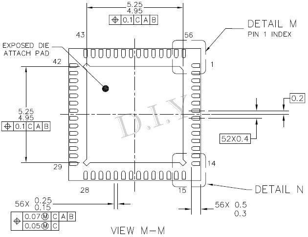 [數位DIY] QFN56(7x7) TO DIP 0.4mm轉接板 | 露天市集 | 全台最大的網路購物市集