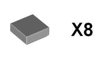 全新LEGO樂高平板 3070b 4211415 淺灰色 Tile 1x1 (8個) F19 H68 | 露天市集 | 全台最大的網路購物市集