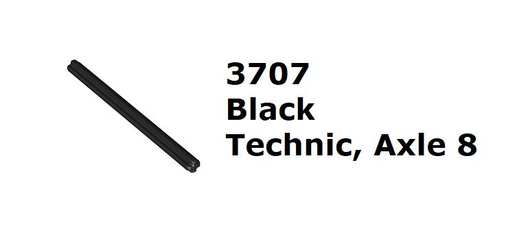 【磚樂】LEGO 樂高 3707 370726 Technic Axle 8 黑色 十字軸 | 露天市集 | 全台最大的網路購物市集