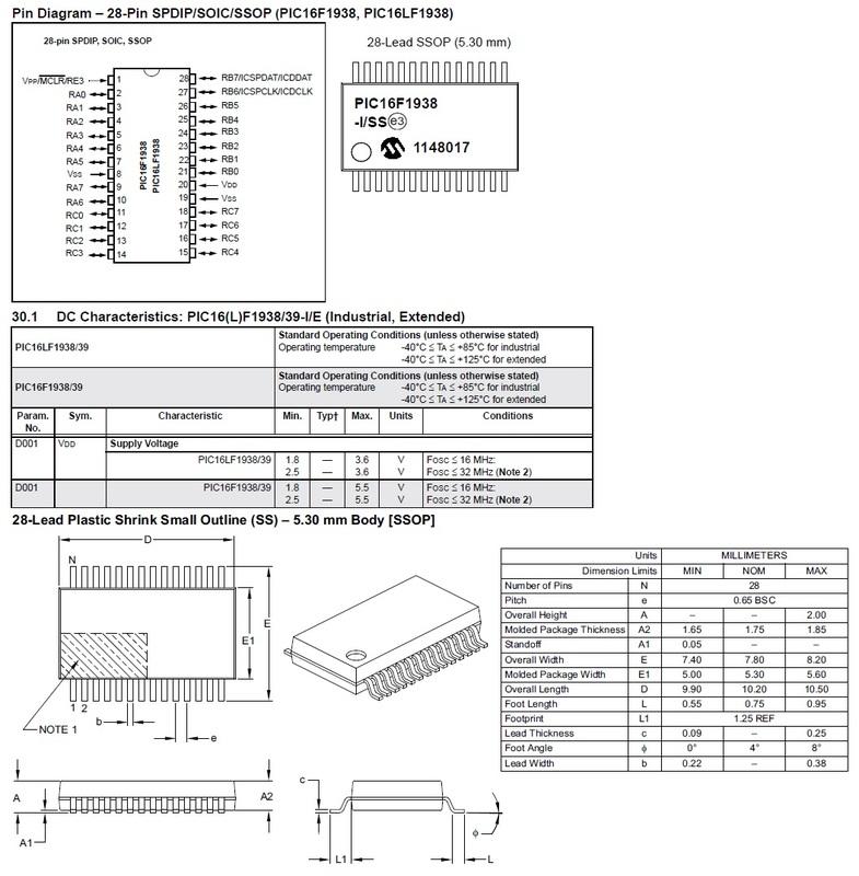 [FLASH Microcontroller] (MICROCHIP PIC16F1938-I/SS ) | 露天市集 | 全台最大的網路購物市集