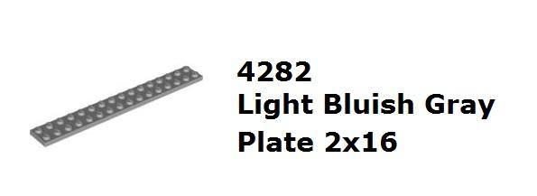 【磚樂】LEGO 樂高 4282 4211486 Plate 2x16 淺灰色 薄板 | 露天市集 | 全台最大的網路購物市集
