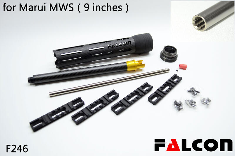 F246 Marui MWS GBB 系統專用 Carbon1碳纖維護木套件(9吋) | 露天市集 | 全台最大的網路購物市集