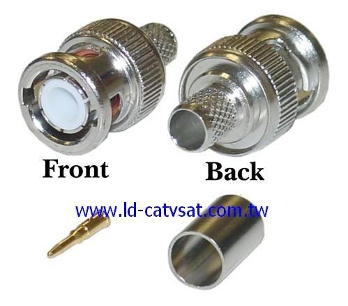 [含發票]RG6&RG58，三件式BNC接頭 壓接連接器BNC公(5C2V及3C2V兩種分別規格) | 露天市集 | 全台最大的網路購物市集