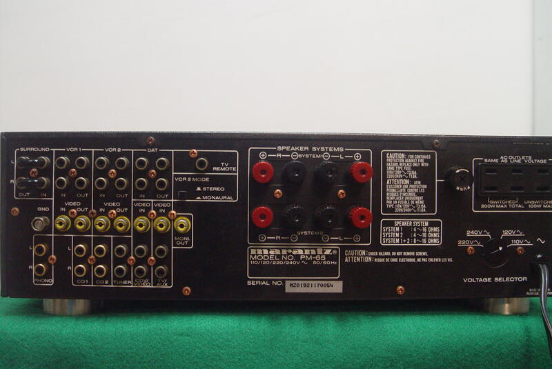 真善美音響維修買賣=marantz pm-65綜合擴大機 功能正常 品相佳 黑膠輸入 | 露天市集 | 全台最大的網路購物市集