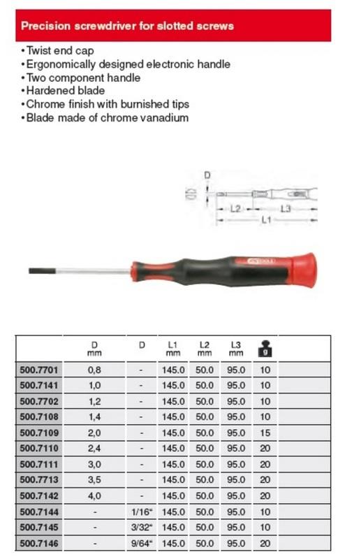 瘋狂買 德國 KS TOOLS 500.7110 2.4mm 精密ESD一字螺絲起子 抗靜電 旋轉蓋 人體工學手柄 特價 | 露天市集 | 全 ...