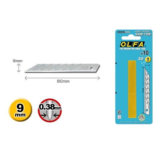 SAB-10B型/OLFA/日本原裝/30度專業細工刀刀片/10片裝 | 露天市集 | 全台最大的網路購物市集