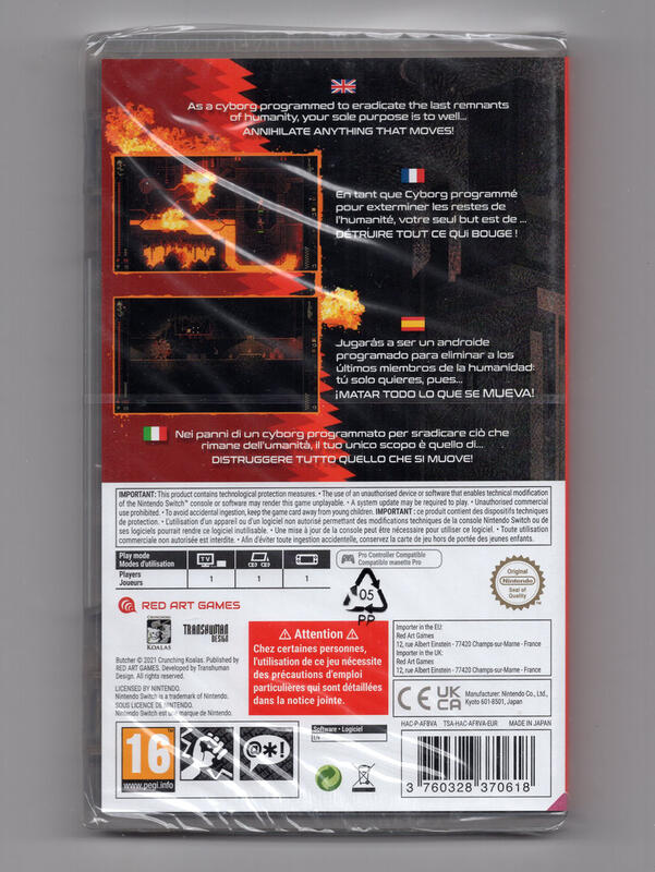 全新 NS Switch BUTCHER 屠夫 浴血屠夫 英文版 全球限量發行 2D橫軸射擊遊戲 | 露天市集 | 全台最大的網路購物市集