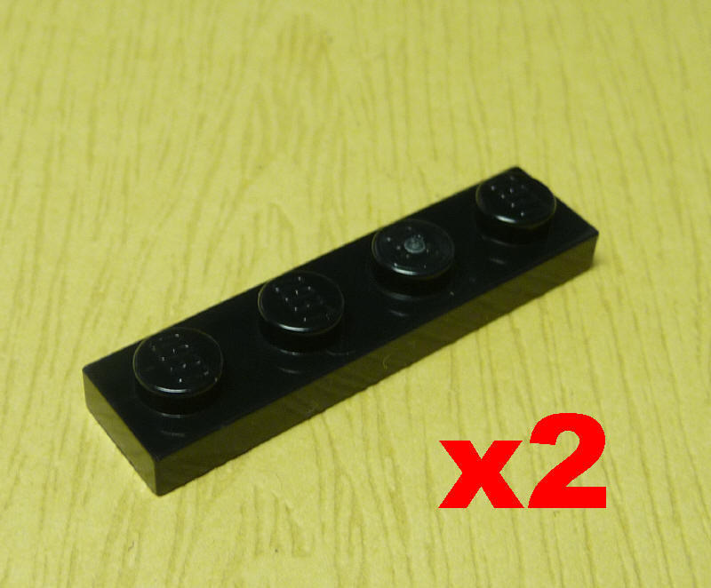 【小荳樂高】LEGO 黑色 1x4 薄板/薄片 (2個) Black Plate 3710 371026 | 露天市集 | 全台最大的網路購物市集