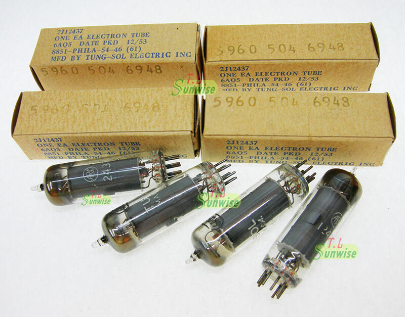 6AQ5 ︽NO:65017 美國 TUNG-SOL 6AQ5 (NIB)真空管( 6HG5 ; 6005 ; 6L31 | 露天市集 | 全台最大的網路購物市集