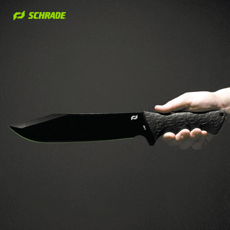 美國Schrade Leroy刀具4mm厚刃AUS8高碳鋼橡膠握柄附磨刀器刀鞘 SCH1182516 | 露天市集 | 全台最大的網路購物市集