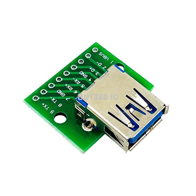W1140-1210 USB 3.0 母頭座轉DIP模塊 扁平 轉直插 轉接板母座 轉換板 2.54 [432632] | 露天市集 | 全台 ...