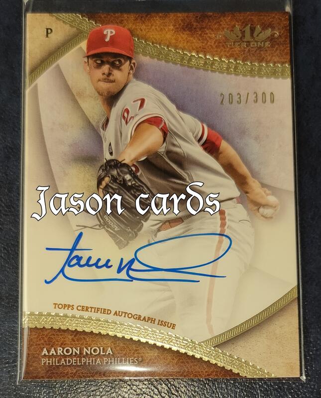 2017 Topps Tier One Autographs Aaron Nola 費城人隊 | 露天市集 | 全台最大的網路購物市集