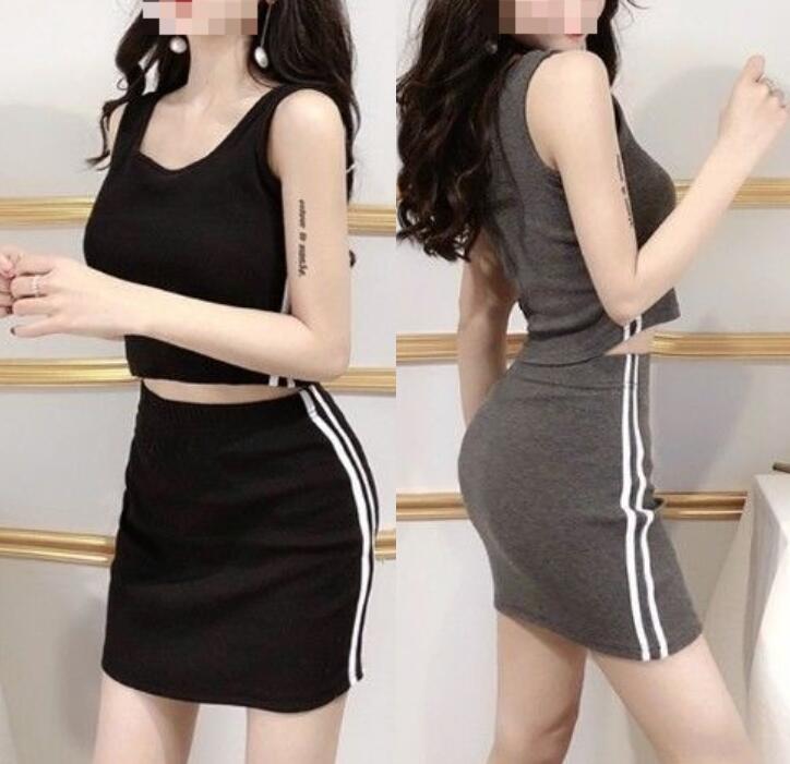 台灣現貨 美人心機系列 WD08 性感休閒運動風套裝 無袖背心+短裙 2件式套裝 套裝 焦點服飾 | 露天市集 | 全台最大的網路購物市集