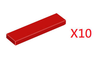 【磚樂】10個一組 LEGO 樂高 2431 243121 Tile 1x4 紅色 平滑板 | 露天市集 | 全台最大的網路購物市集