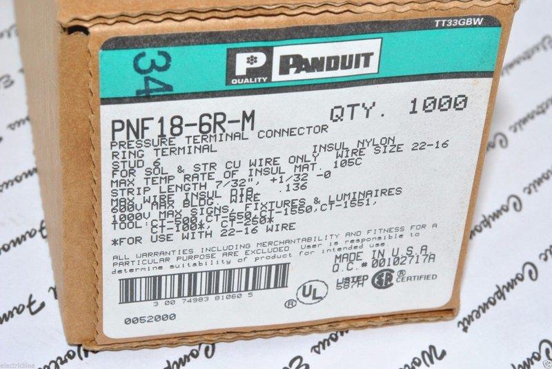 美國 PANDUIT PNF18-6R-M STUD6 22-16AWG 圓型 壓接端子 10個1標 | 露天市集 | 全台最大的網路購物市集