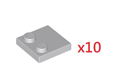 【磚樂】10個一組LEGO 樂高 33909 6212077 Tile 2x2 Studs Edge 淺灰色單邊顆粒平板 | 露天市集 | 全 ...