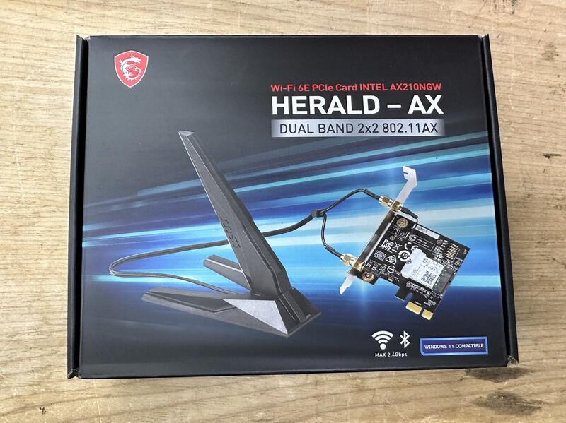 (可刷卡)全新 微星MSI HERALD-AX INTEL AX210NGW WI-FI 6E PCI-E內接式網卡 | 露天市集 | 全台最 ...