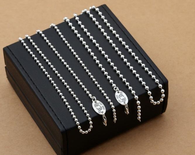 [預購商品] S925純銀克羅十字架珠子長款時尚百搭男女銀項鍊 ( 粗2.5mm~3mm 長45cm~80cm) | 露天市集 | 全台最大的網路購物市集