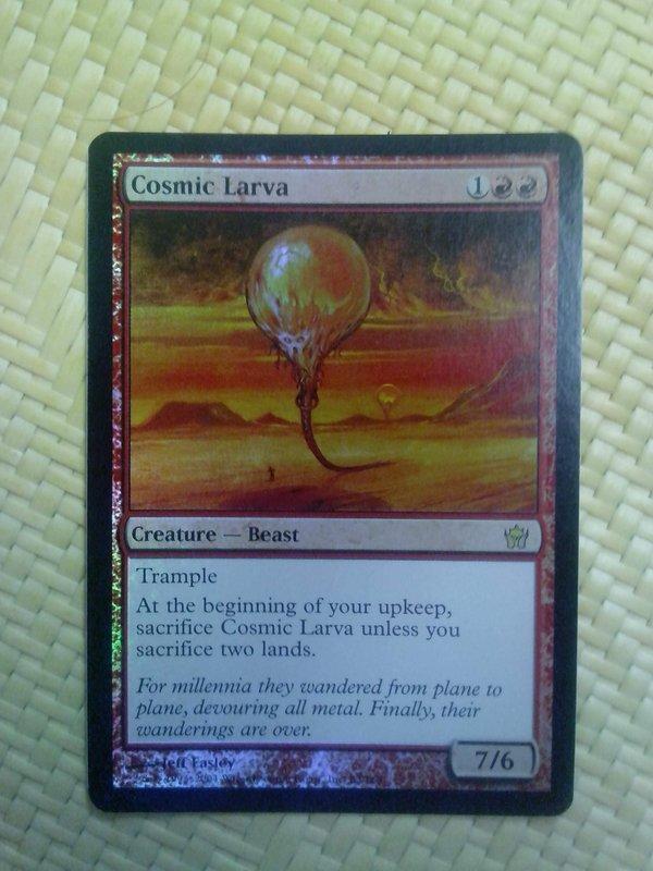 魔法部屋MTG閃卡售5DN五色曙光Foil 宇宙幼獸 Cosmic Larva 閃卡【英文版NM】 | 露天市集 | 全台最大的網路購物市集