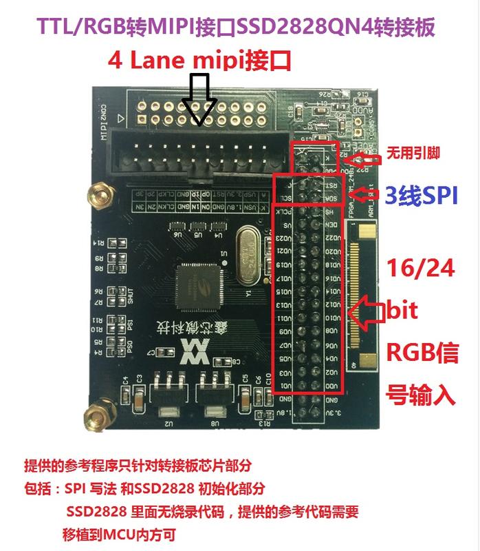 SSD2828 測試核心板 MIPI 接口 4通道 信號轉接板 | 露天市集 | 全台最大的網路購物市集
