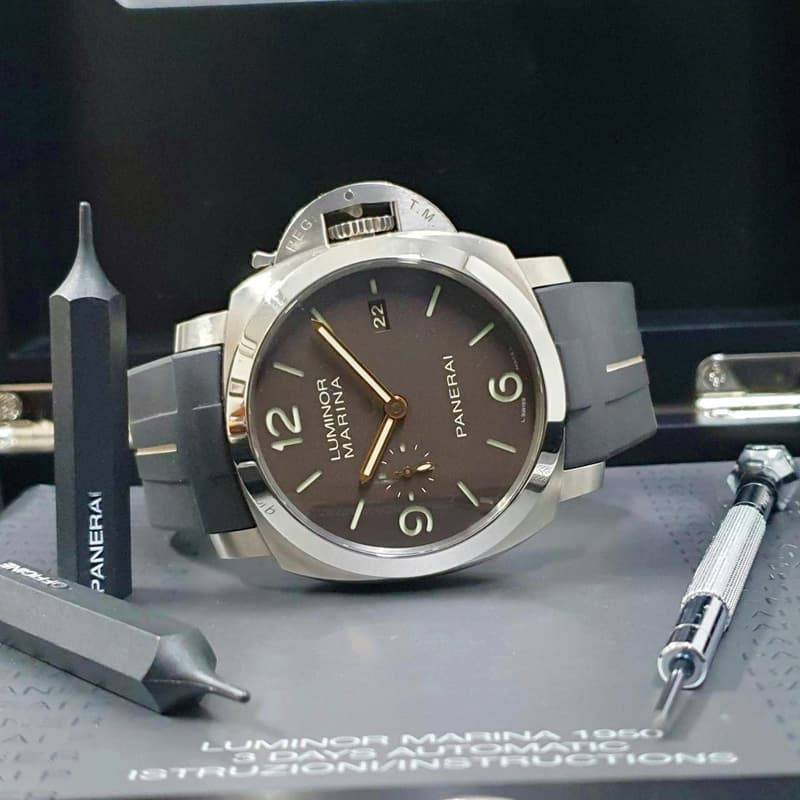 【大眾名錶】PANERAI沛納海 PAM00351 巧克力三明治面盤 2015/02 小秒針 龍頭護橋 大眾名錶G108 | 露天市集 | 全 ...