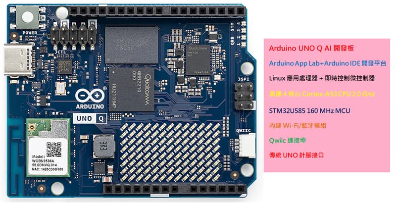 Arduino UNO Q AI開發板（高通處理器＋STM32U585微控制器） 適用於mmWave 雷達物聯網 | 露天市集 | 全台最大的 ...